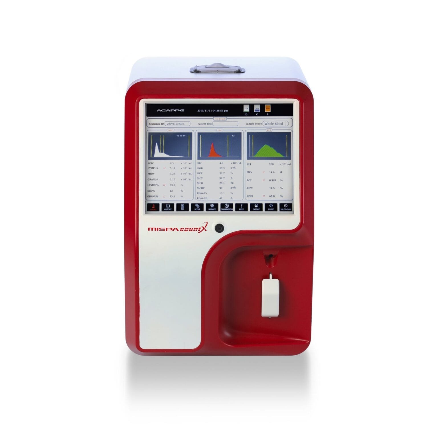 Agappe Diagnostics Mispa Count X Automated 3Part Differential Hematology Analyzer - rosemedicare.com